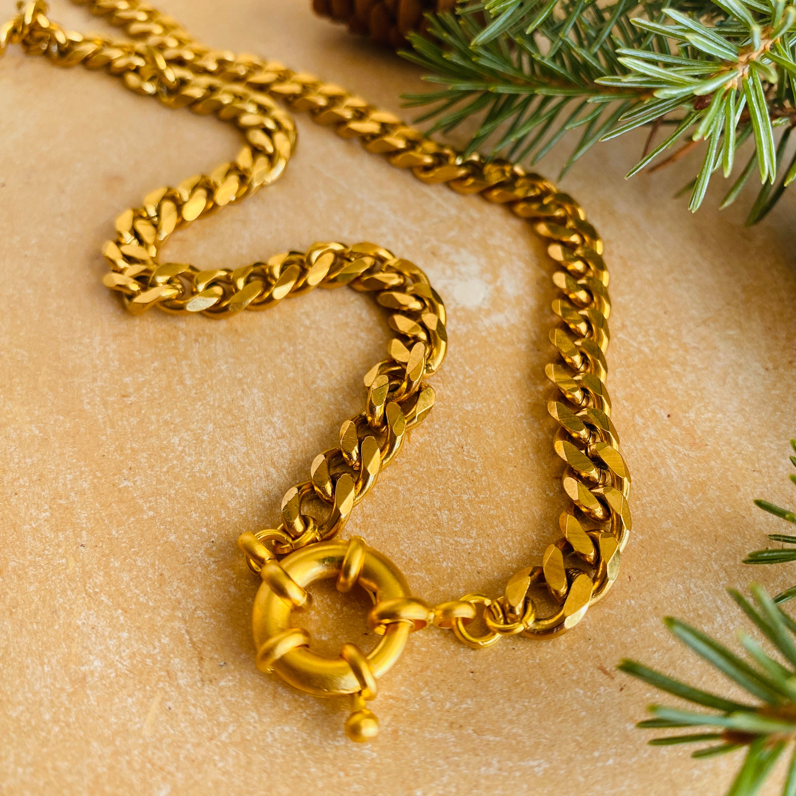 18K Matte Gold Cuban Chain (7 mm) – Redeemed With Purpose